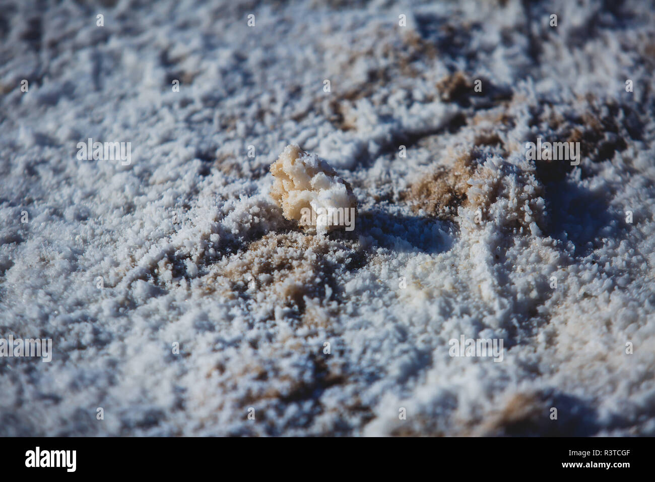 Vibrant view of Badwater basin, endorheic basin in Death Valley ...