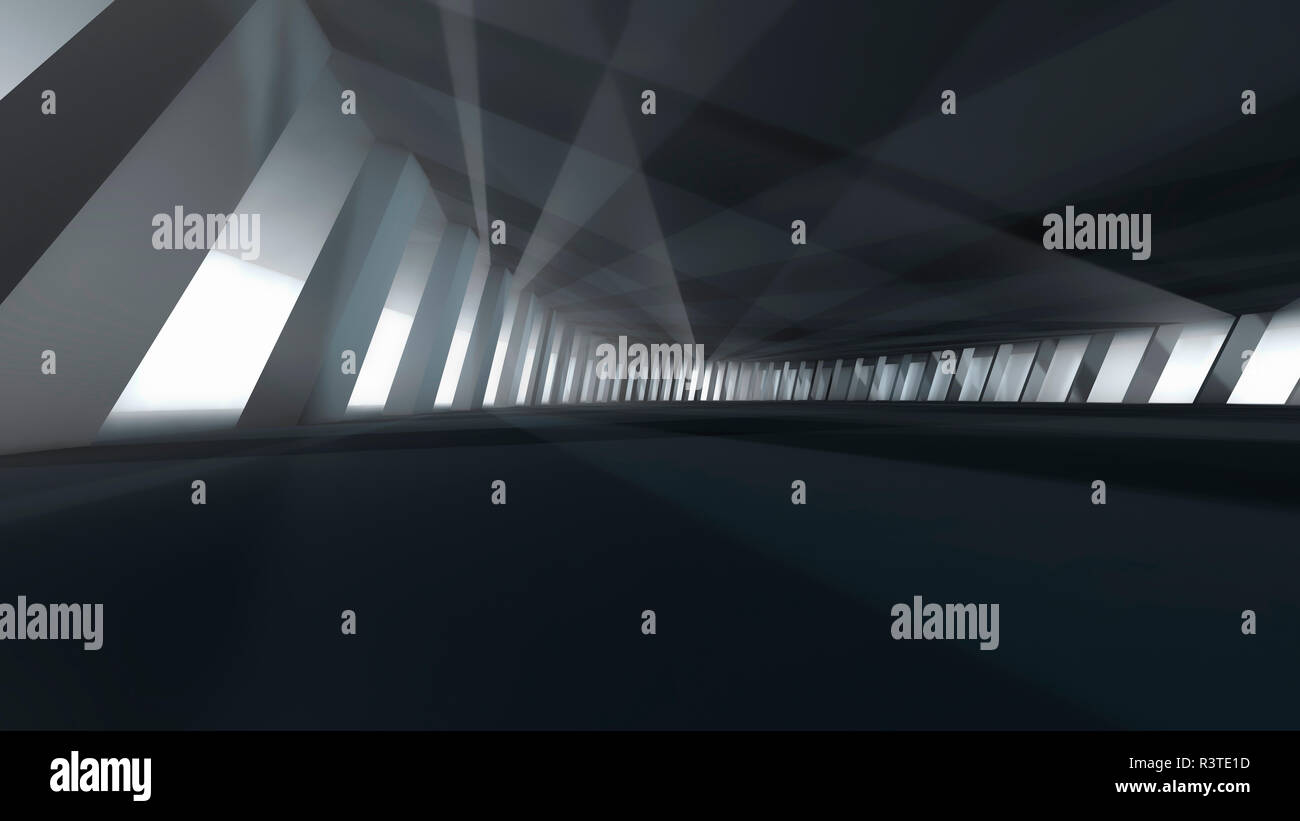 Visualisation of an abstract interior architecture, 3D Rendering Stock ...