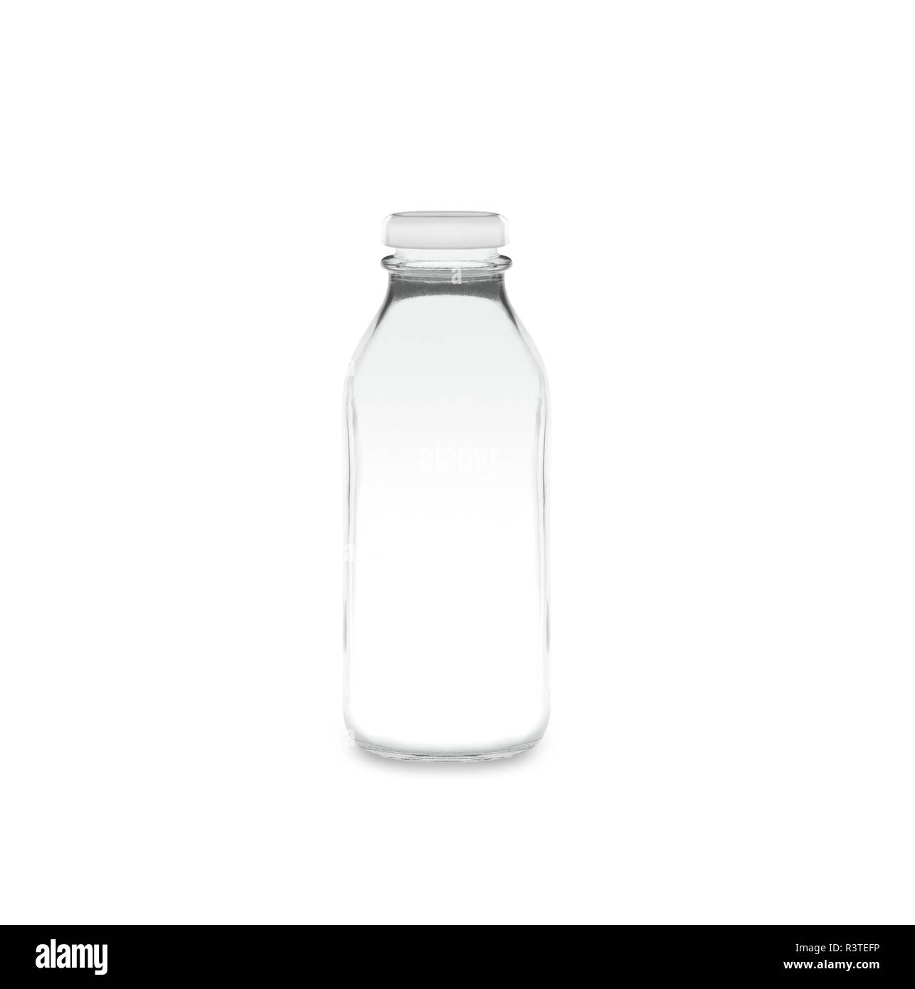 Empty glass bottle isolated on white background Stock Photo - Alamy