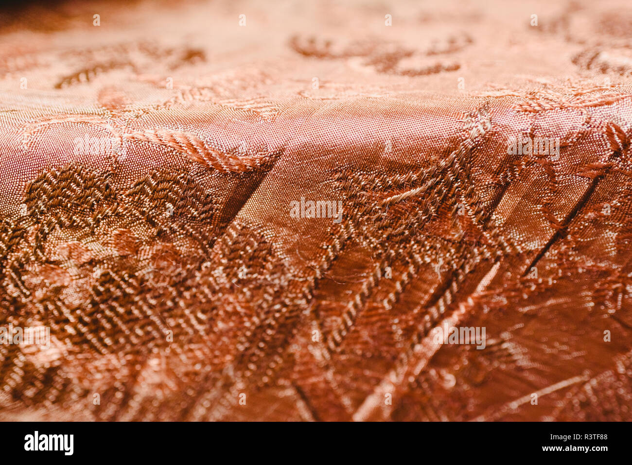 Close-up of cloth with golden embroidery for backgrounds and vintage ...