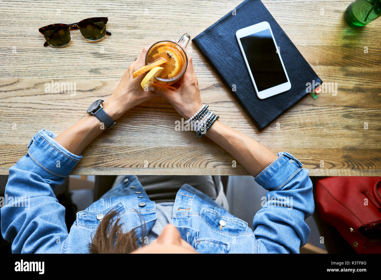 Cafe overhead hi-res stock photography and images - Alamy
