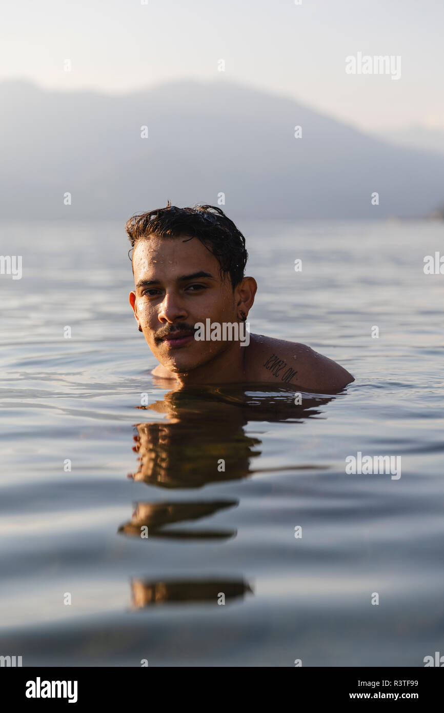 Man in the lake hi-res stock photography and images - Alamy