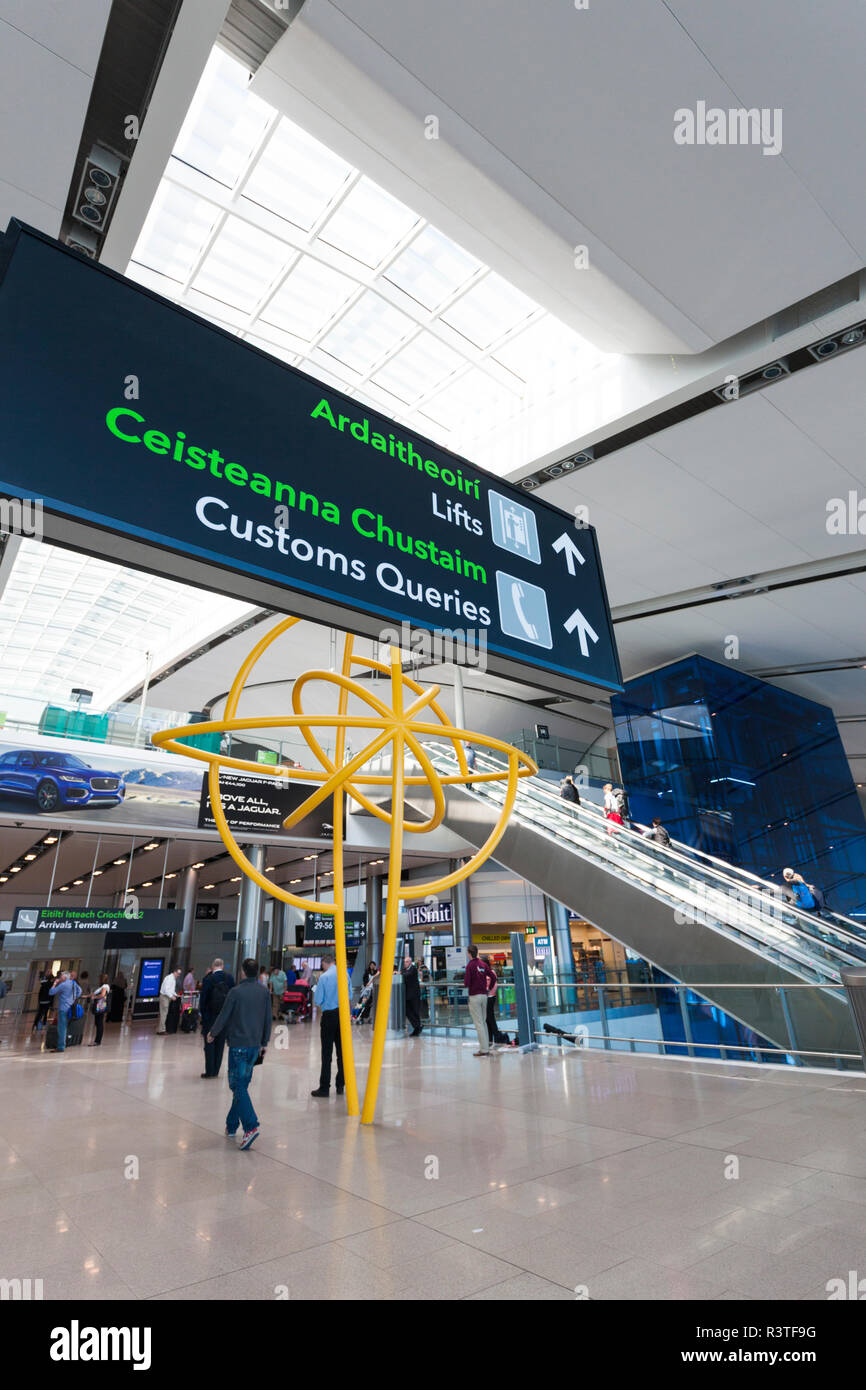 Ireland, Dublin, Dublin International Airport, Terminal 2, interior ...
