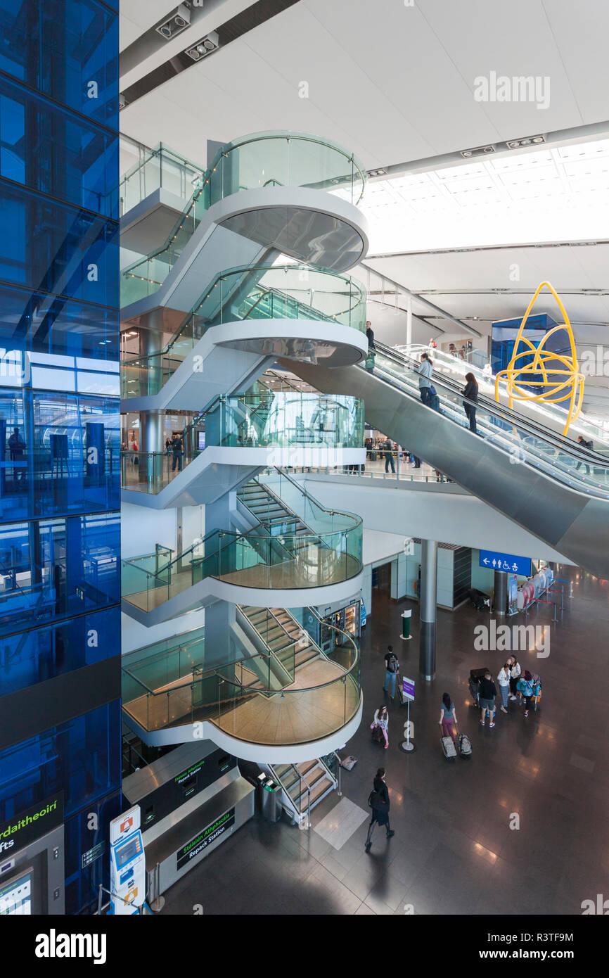 Ireland, Dublin, Dublin International Airport, Terminal 2, interior ...