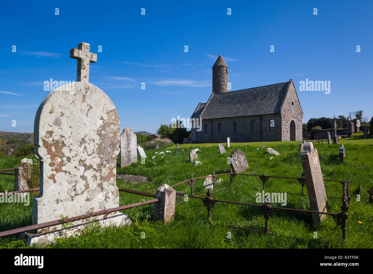 UK, Northern Ireland, County Down, Saul Church, site of the first ...