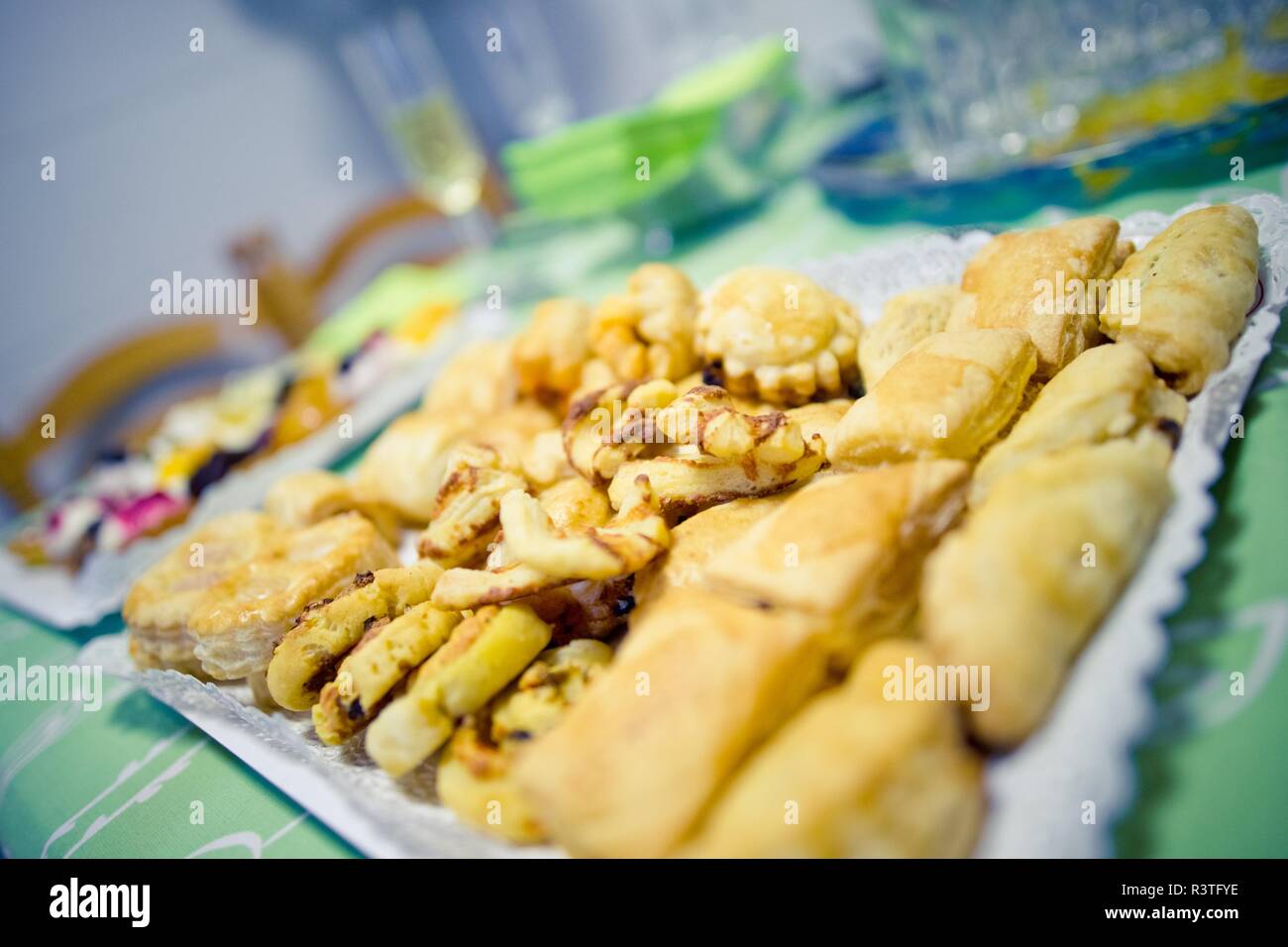 Catering services with snacks, appetizers and entrees in the restaurant ...