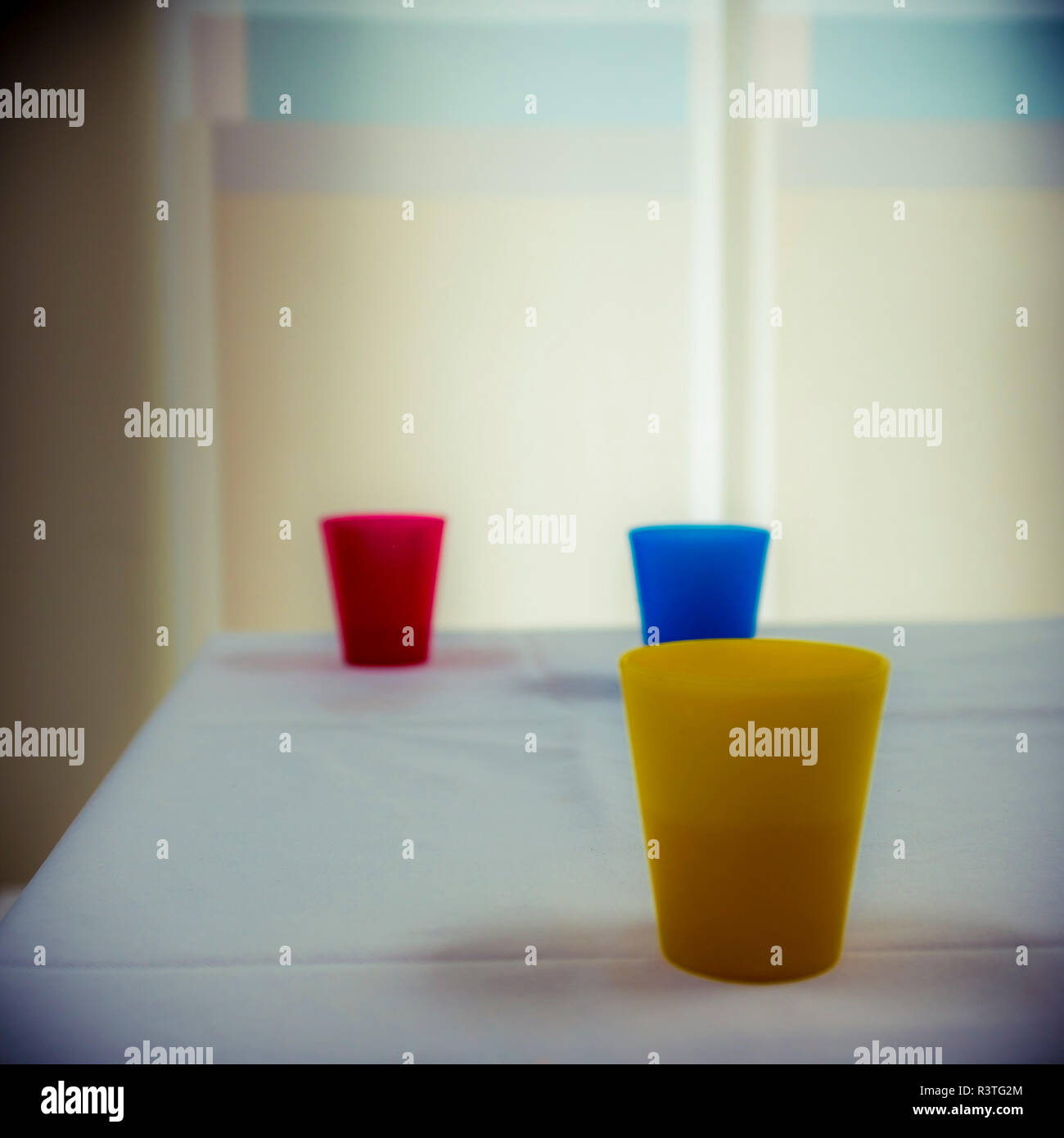 3 different plastic cups hi-res stock photography and images - Alamy