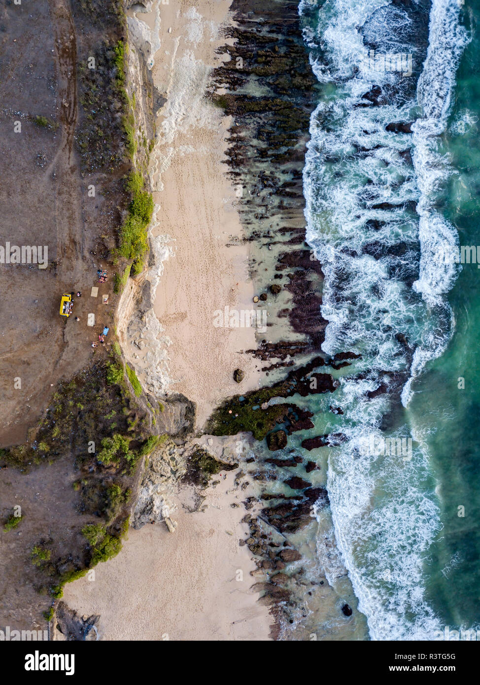 Indonesia, Bali, Aerial view of Dreamland beach from above Stock Photo ...