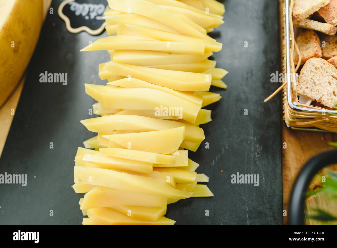 Delicious yellow cheese sticks Stock Photo - Alamy
