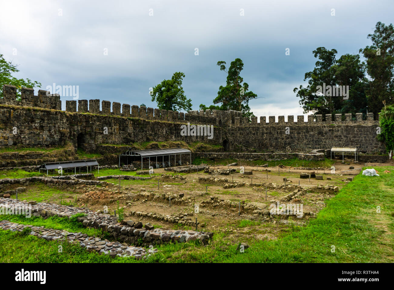 Gonio, Georgia / July 9, 2018: Ancient roman fortress Gonio - Asparos ...