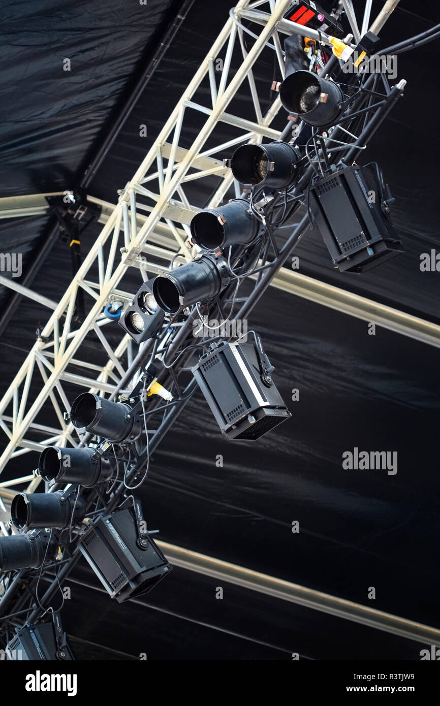 Spotlight on stage Stock Photo - Alamy