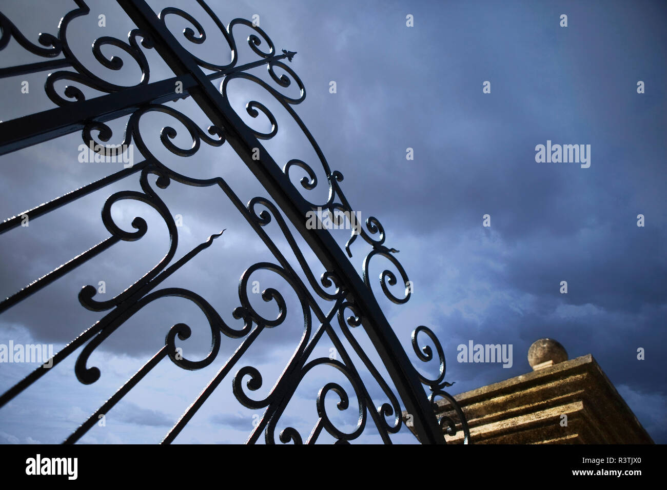 Wrought iron gate Stock Photo - Alamy