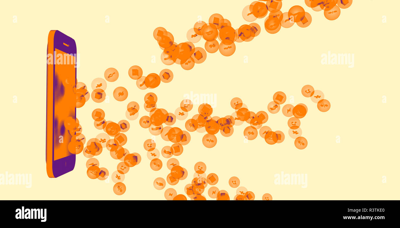 Smartphone Content Distribution Stock Photo - Alamy