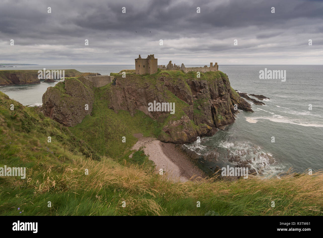 Dunnottar Castle. Medieval fortress (present time buildings are from ...