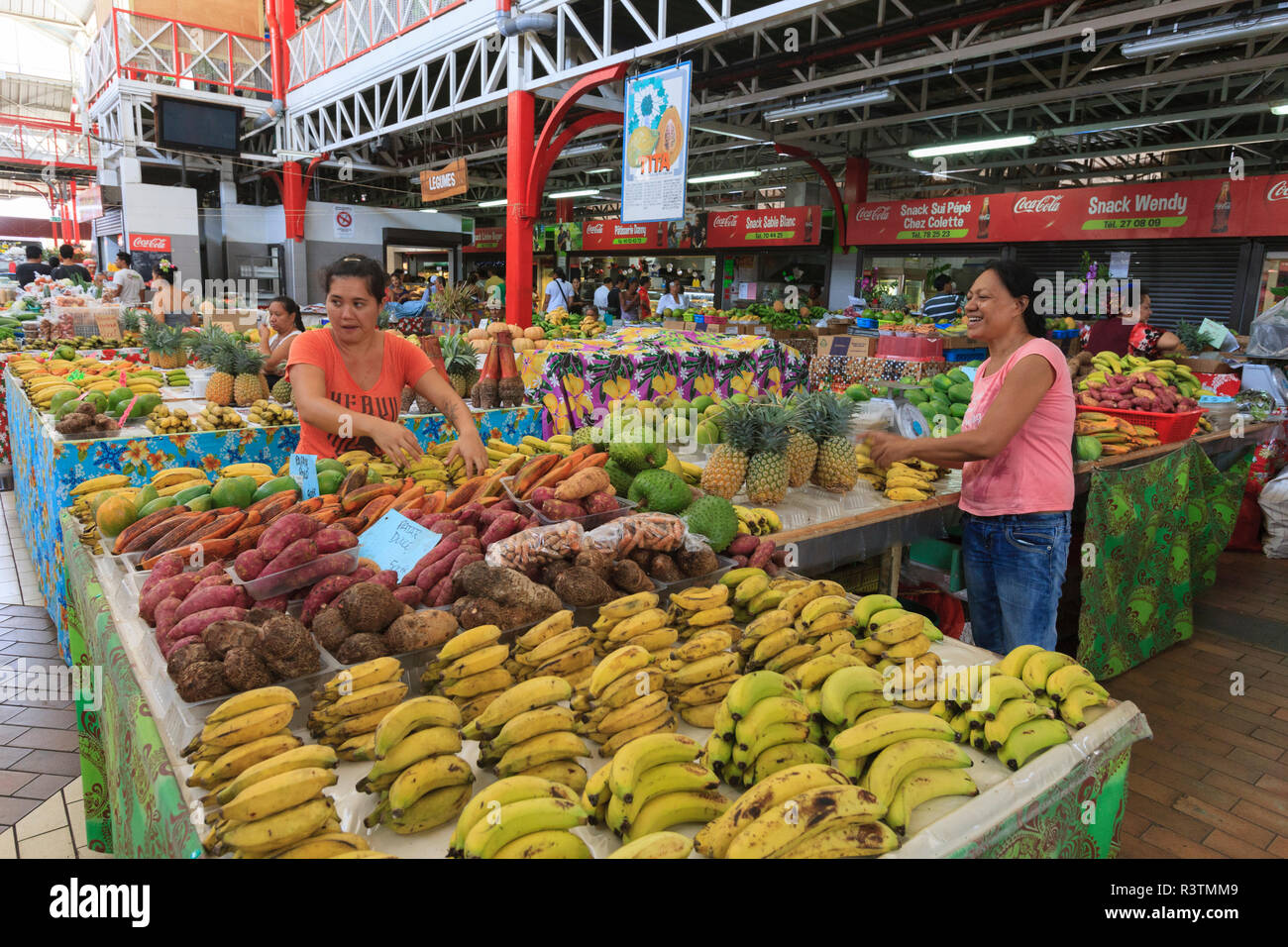 Fruit and vegetable market. Tahiti, French Polynesia Stock Photo - Alamy