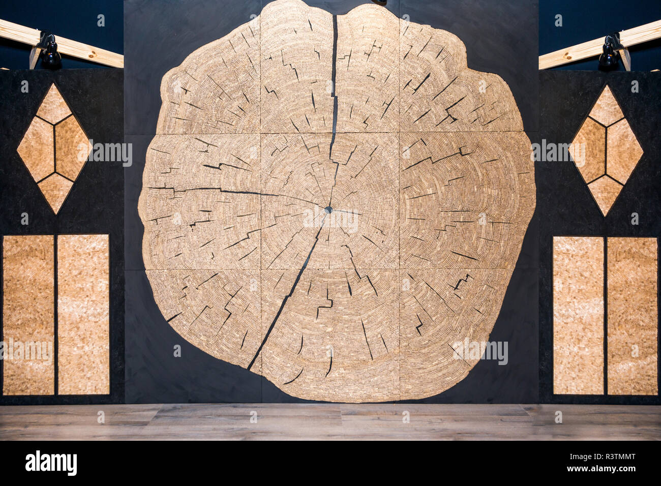 decorative woodwork for interior decoration in the form of perennial ...