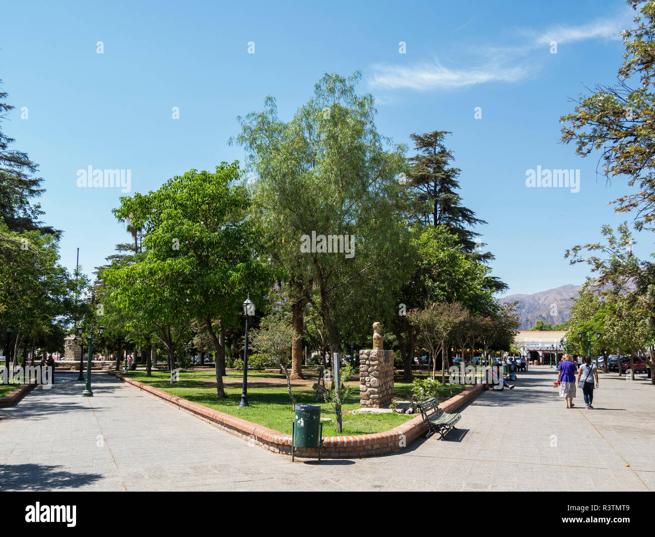 The Plaza. Town of Cafayate is the center for tourism and winegrowing ...