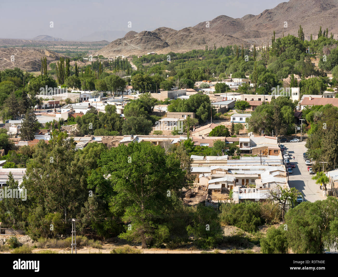 Small town of Cachi in the Valles Calchaquies region, Salta Province ...