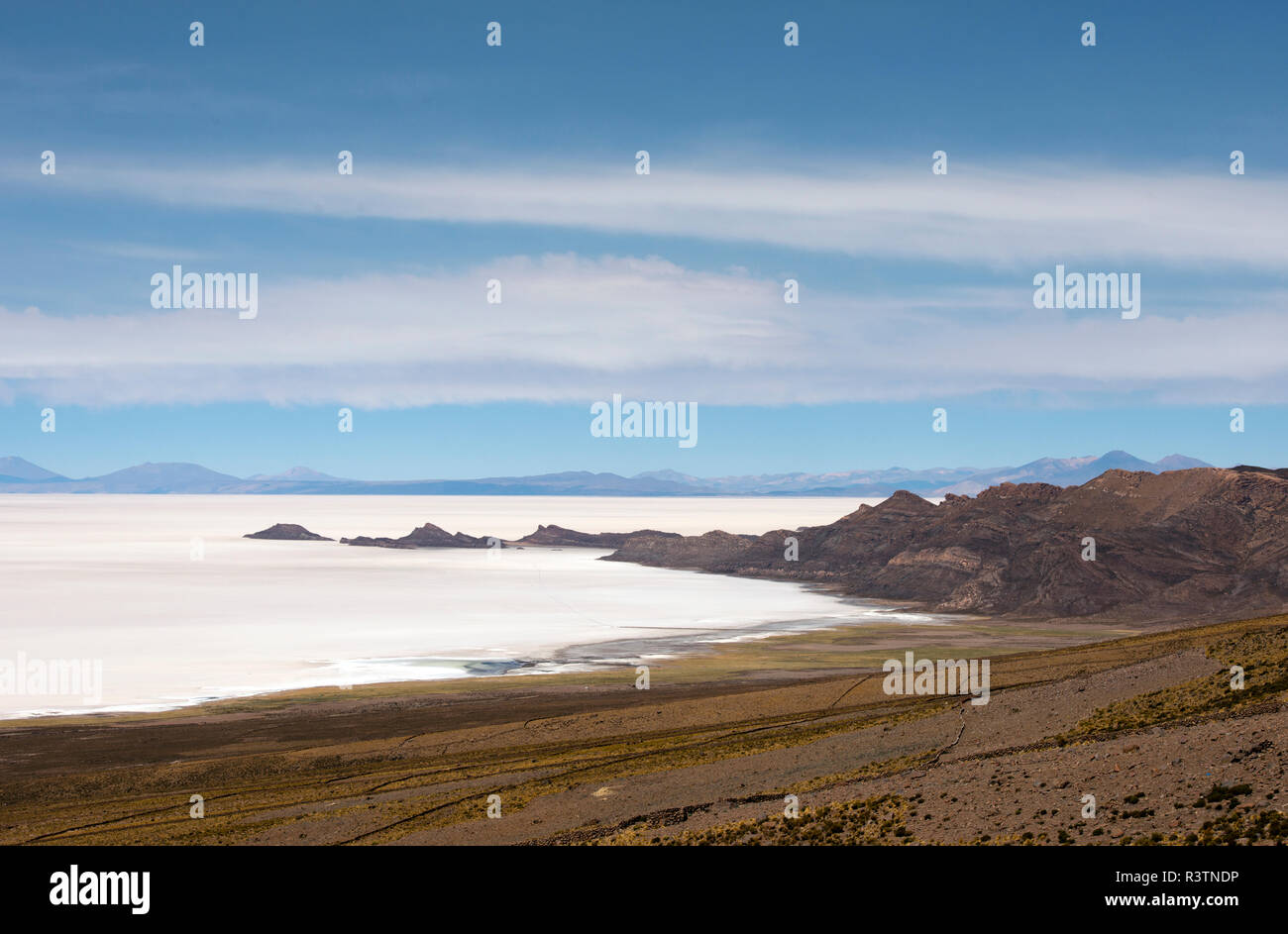 Salar de Uyuni, Bolivia. View from Tunupa Volcano in Uyuni, Bolivia ...