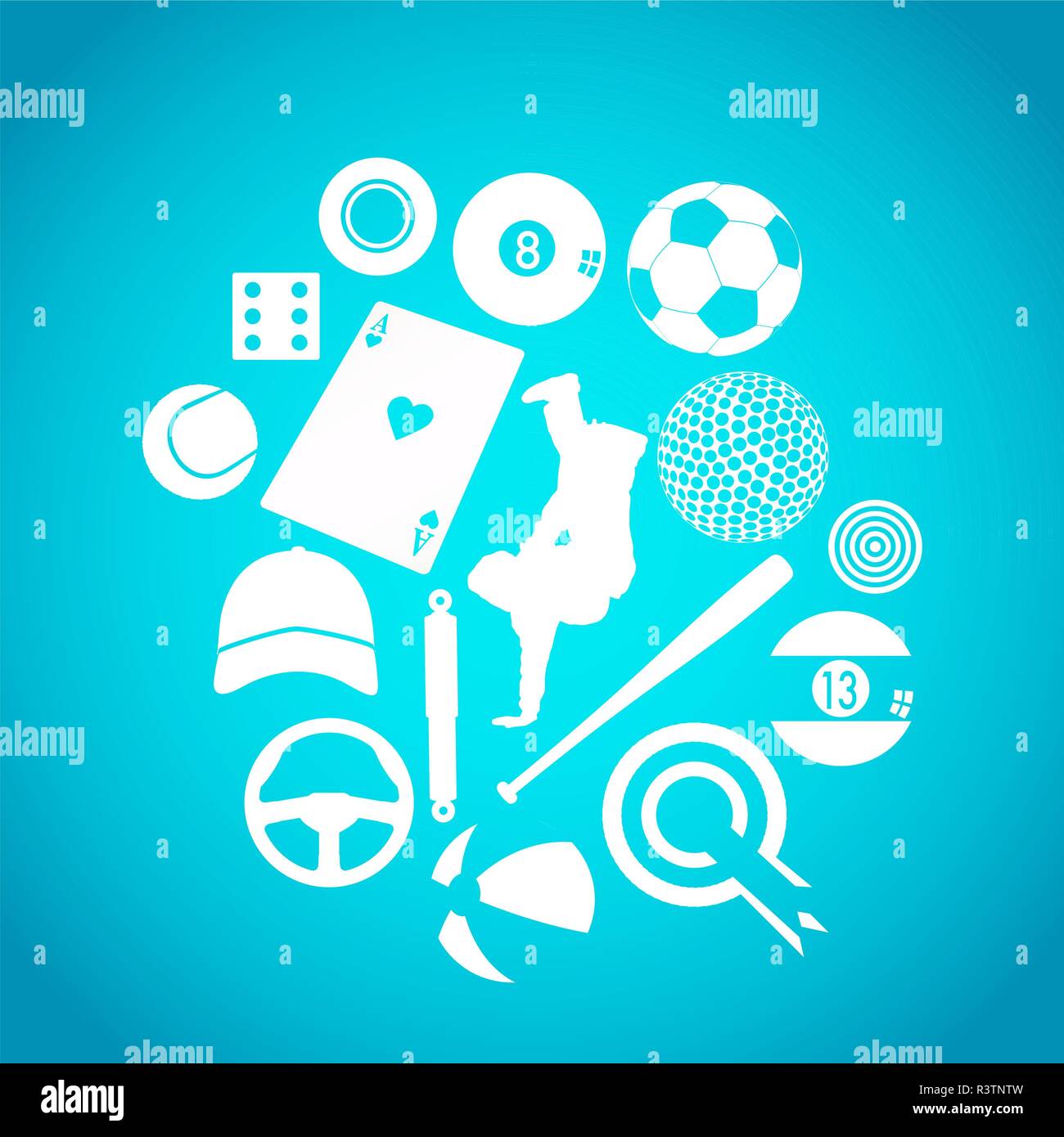 blue sports icons Stock Photo - Alamy