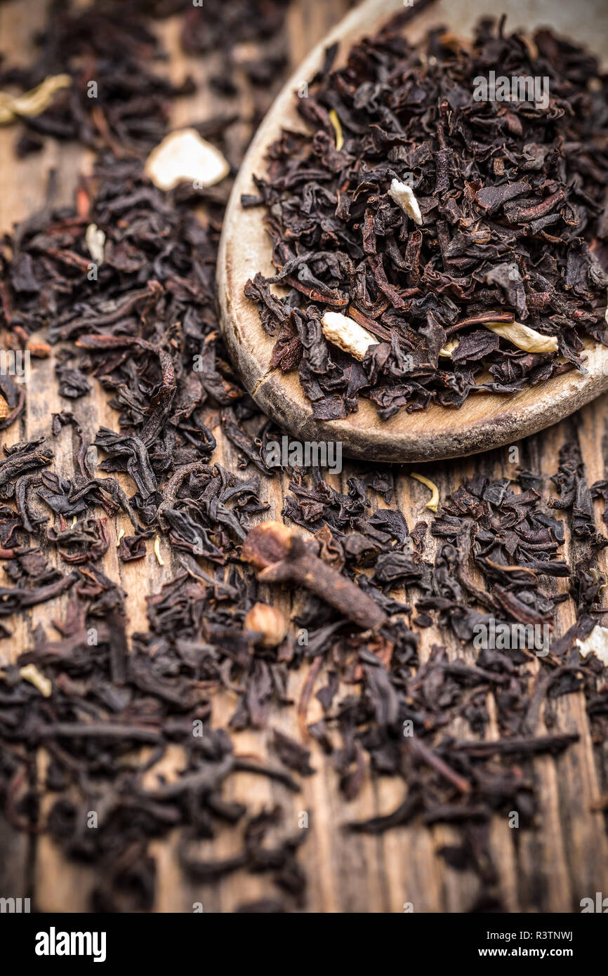 Black tea leaves Stock Photo - Alamy