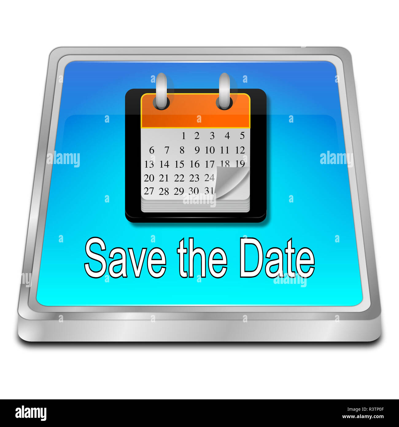 Save the Date Button Stock Photo - Alamy
