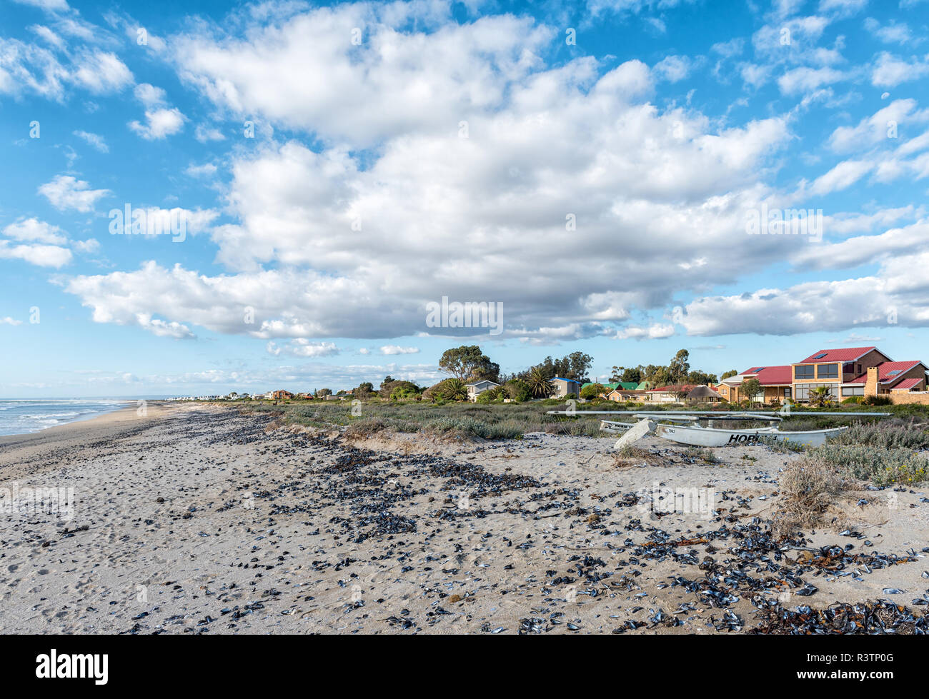 DWARSKERSBOS, SOUTH AFRICA, AUGUST 21, 2018: A beach scene in ...