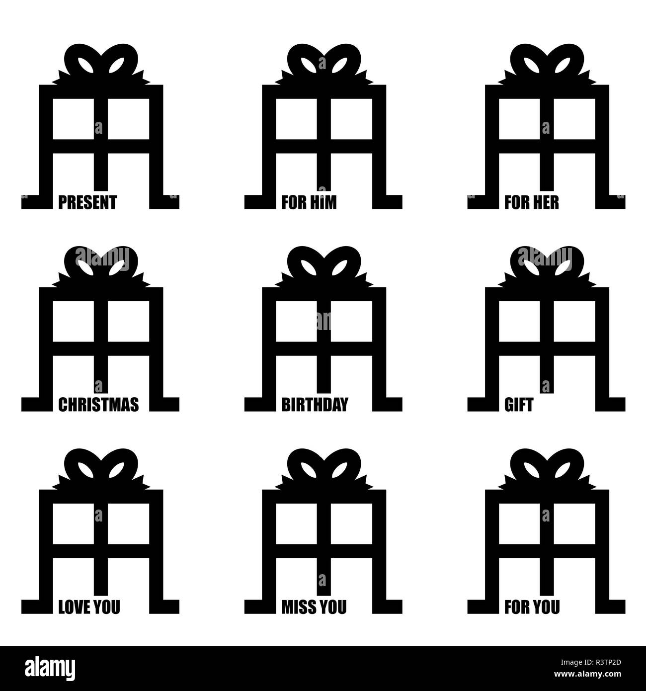 PRESENT ICON GIFT Stock Photo - Alamy