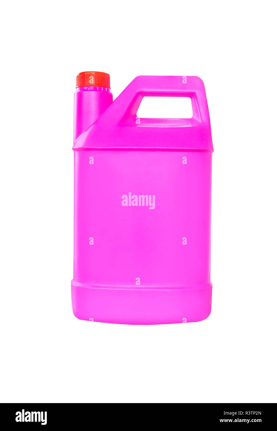 Pink plastic bottle isolated Stock Photo - Alamy