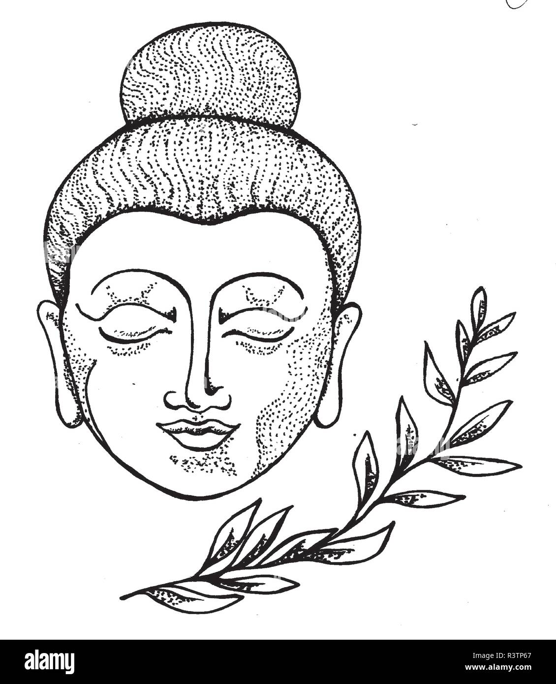Buddha Face Drawing