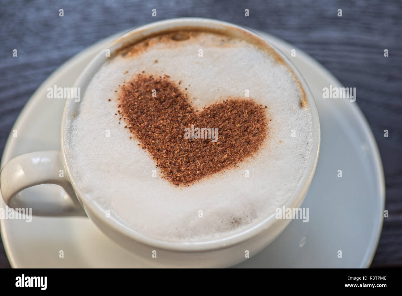 Black and white photo heart coffee art hi-res stock photography and ...