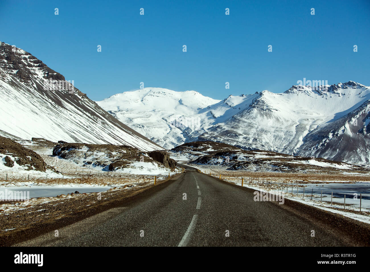 Ring road in Iceland, wintertime Stock Photo - Alamy