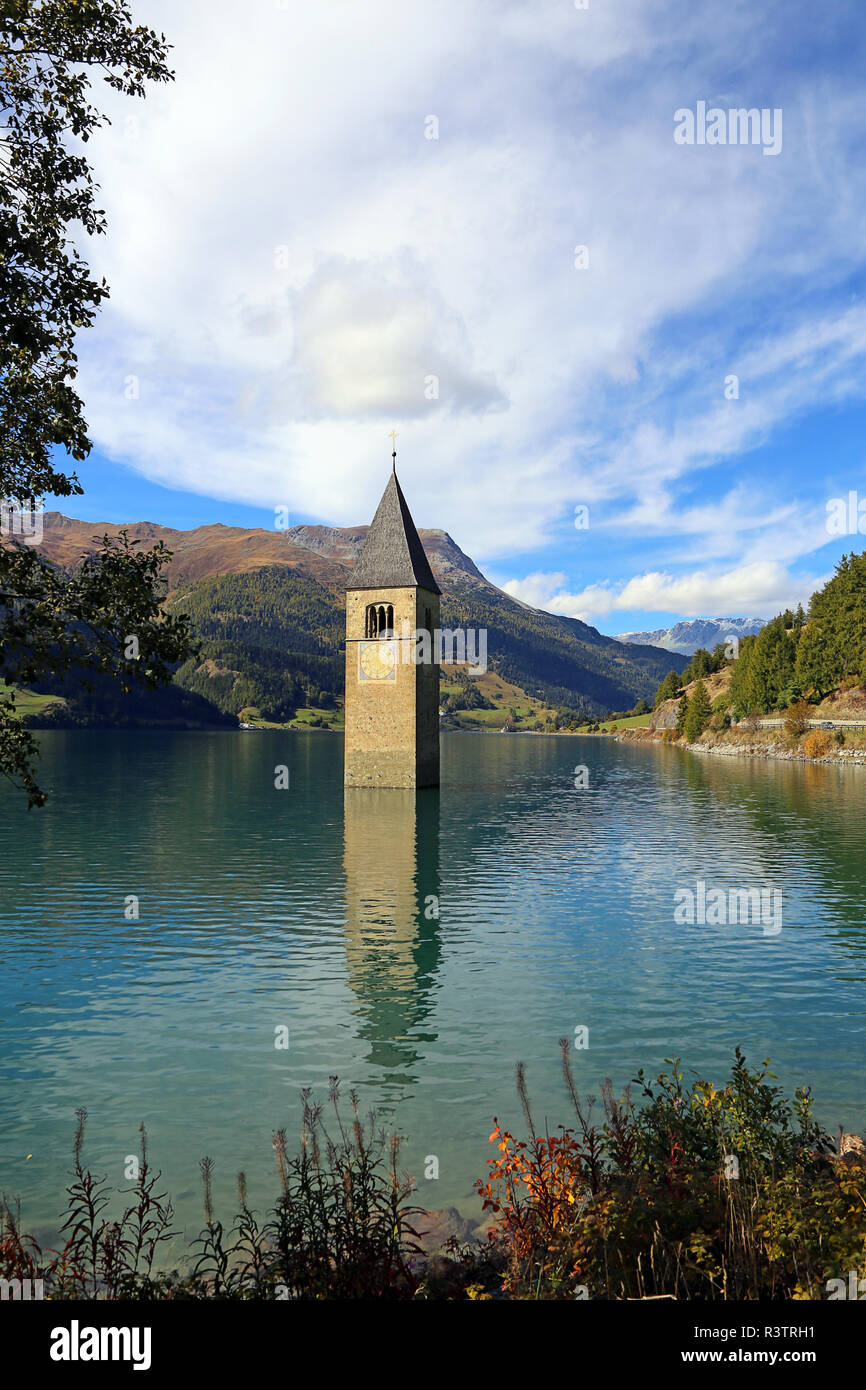 Kirchturm reschensee hi-res stock photography and images - Alamy