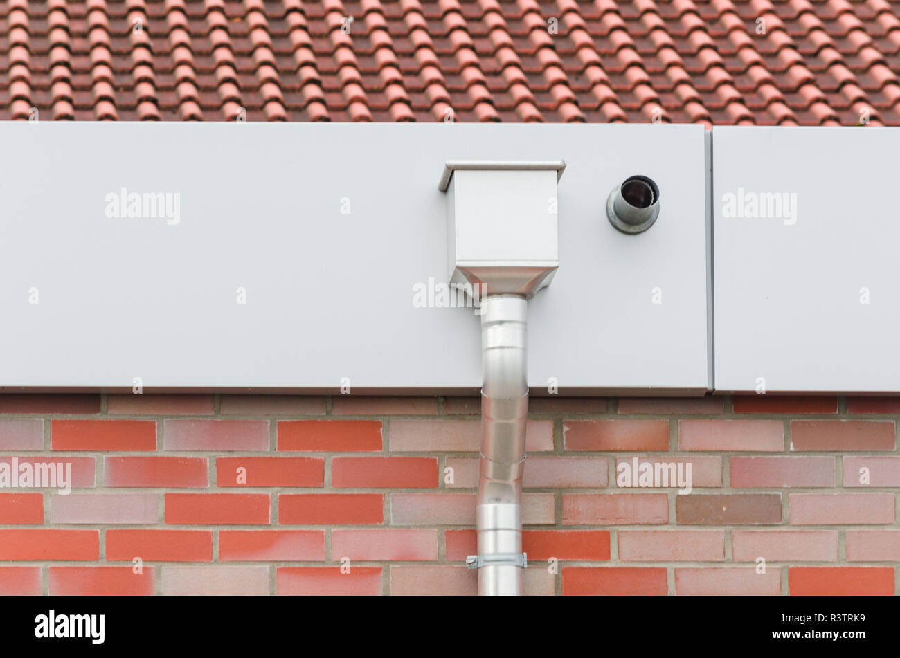 aluminum gutter box Stock Photo - Alamy