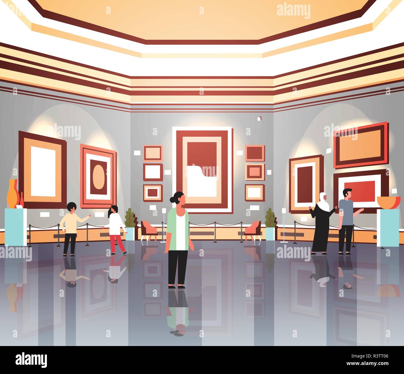 Exhibition viewers Stock Vector Images - Alamy