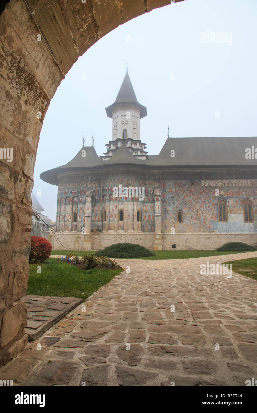 Romania, Bucovina, Bucovina Monasteries, Sucevita Monastery. 16th ...