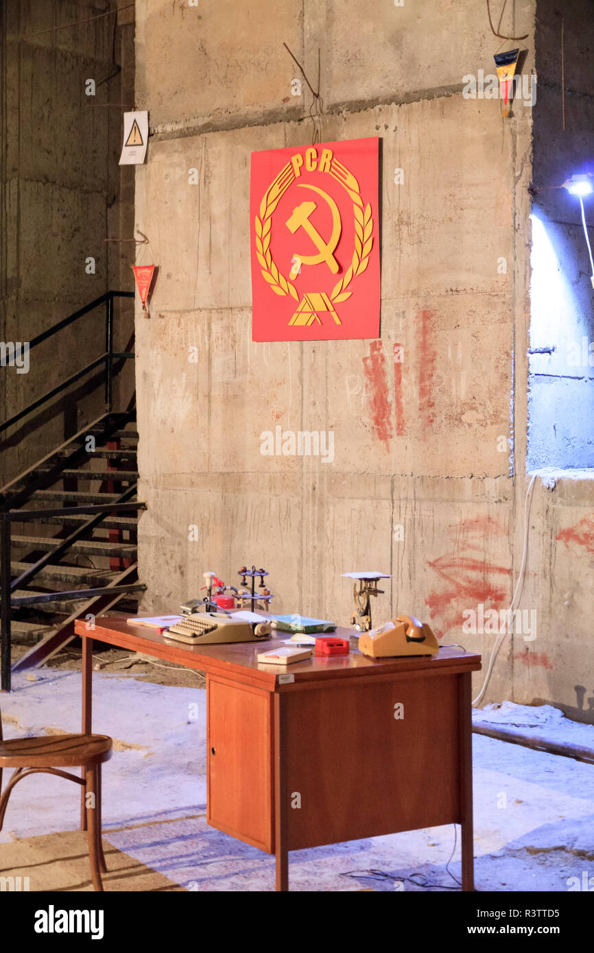 Bucharest, Romania. Palace of the Parliament. Interior basement with ...
