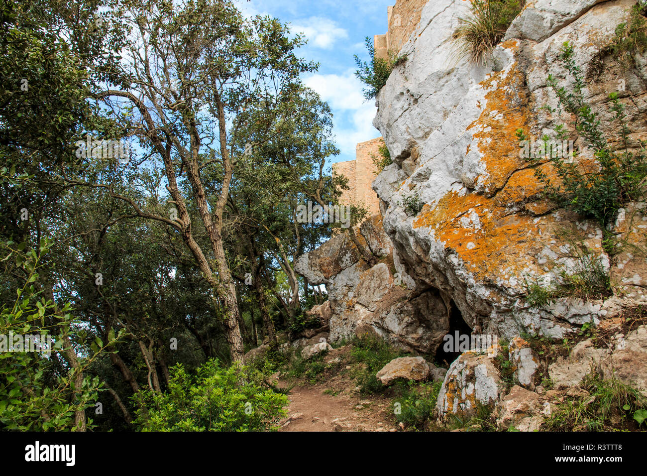 Spain, Balearic Islands, Mallorca, Arta. Castle. Ruins of Talaiotic ...