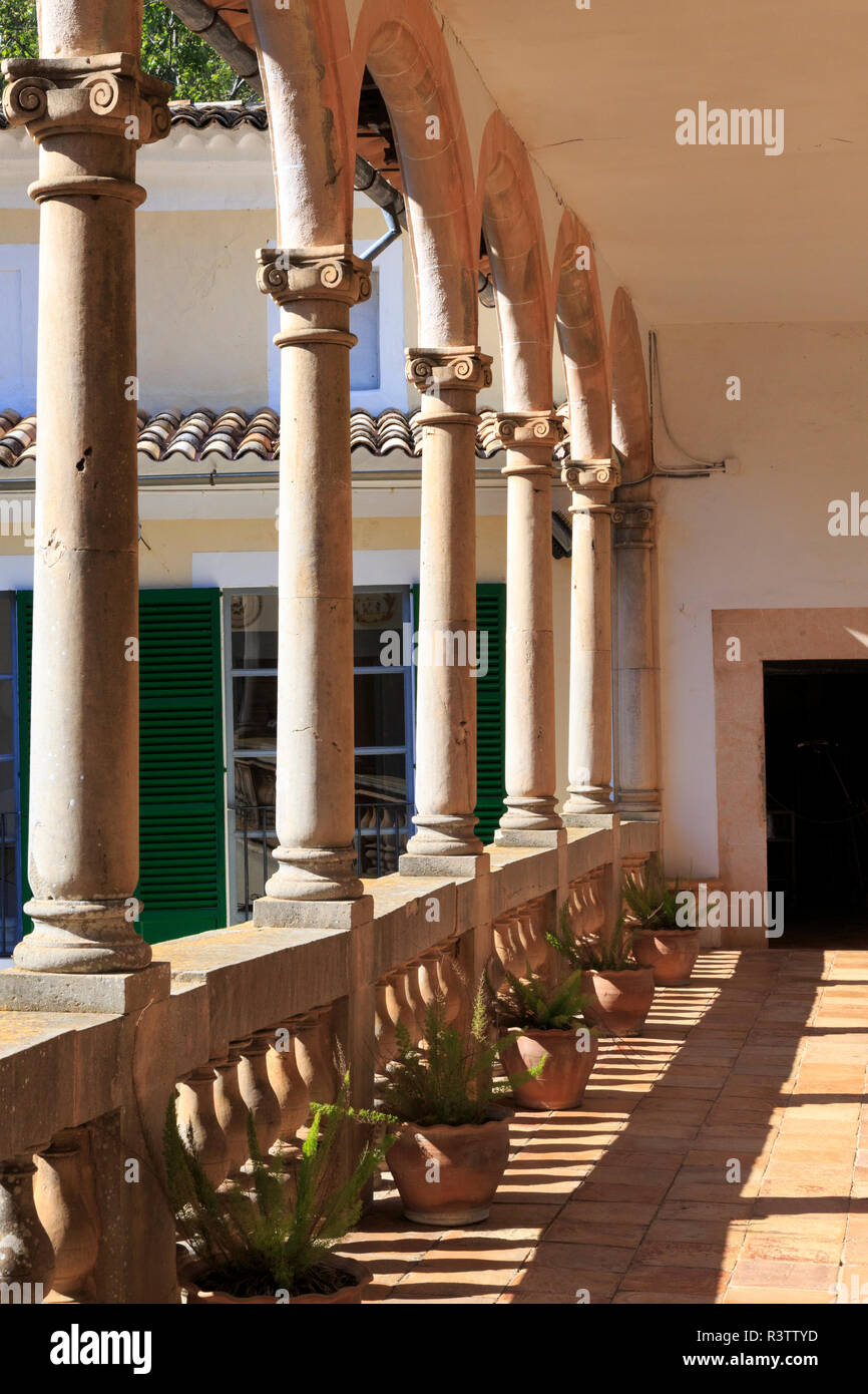 Spain, Balearic Islands, Mallorca. Esporles, La Granja museum. Outdoor ...