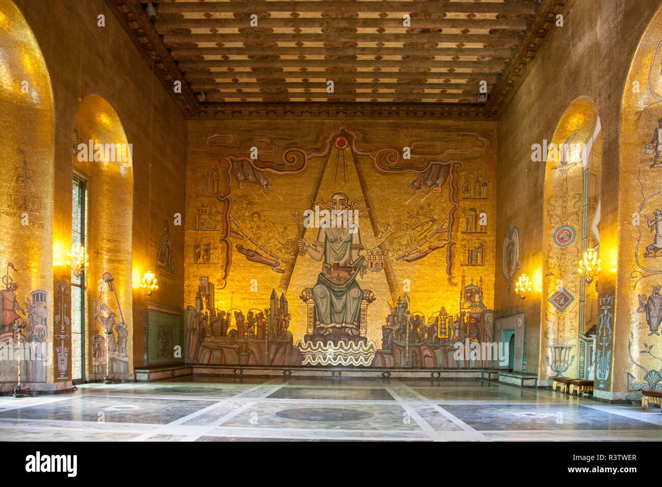 Sweden stockholm golden hall hi-res stock photography and images - Alamy