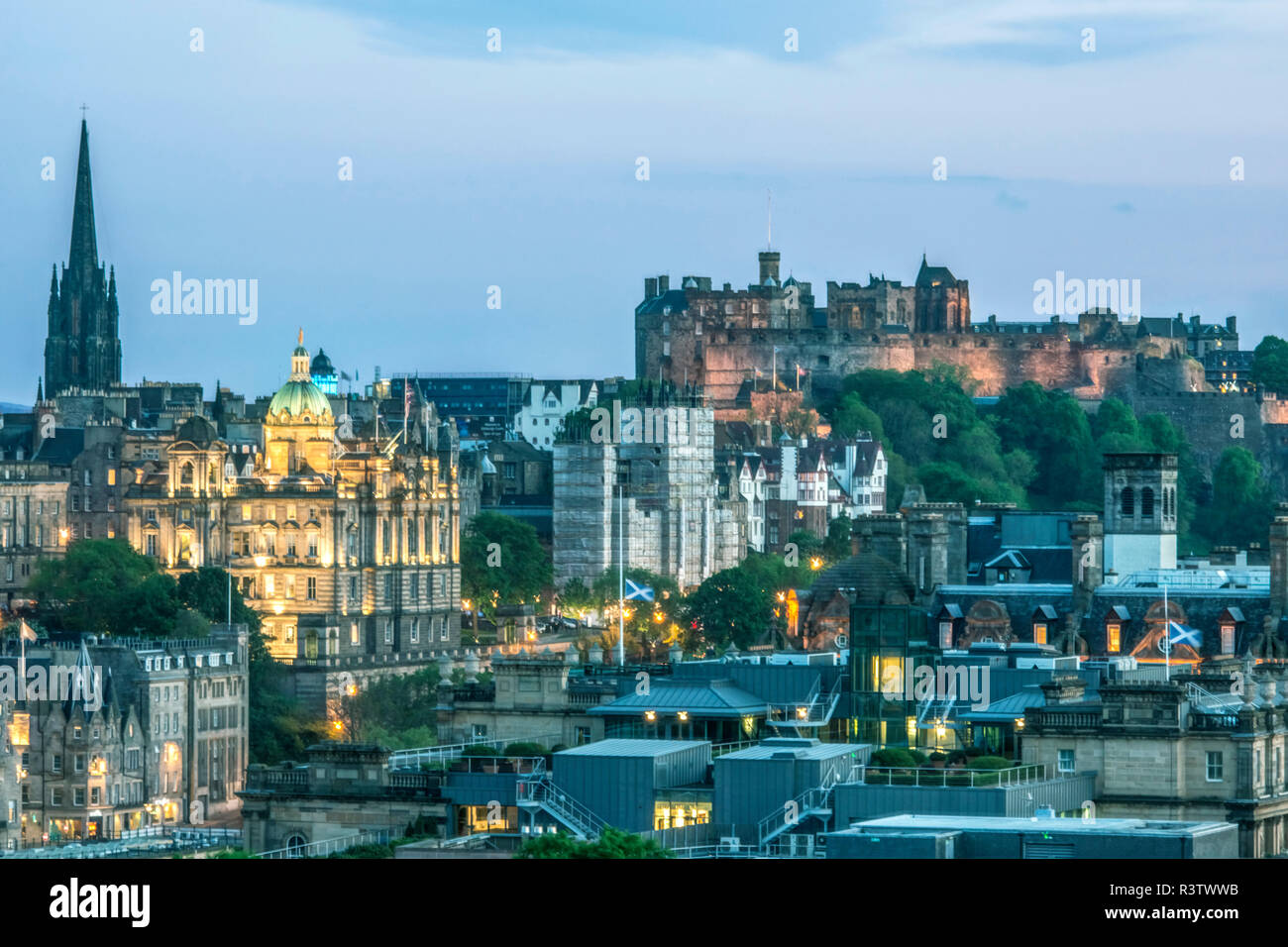 Europe, Great Britain, Scotland, Edinburgh. Edinburgh Castle From ...