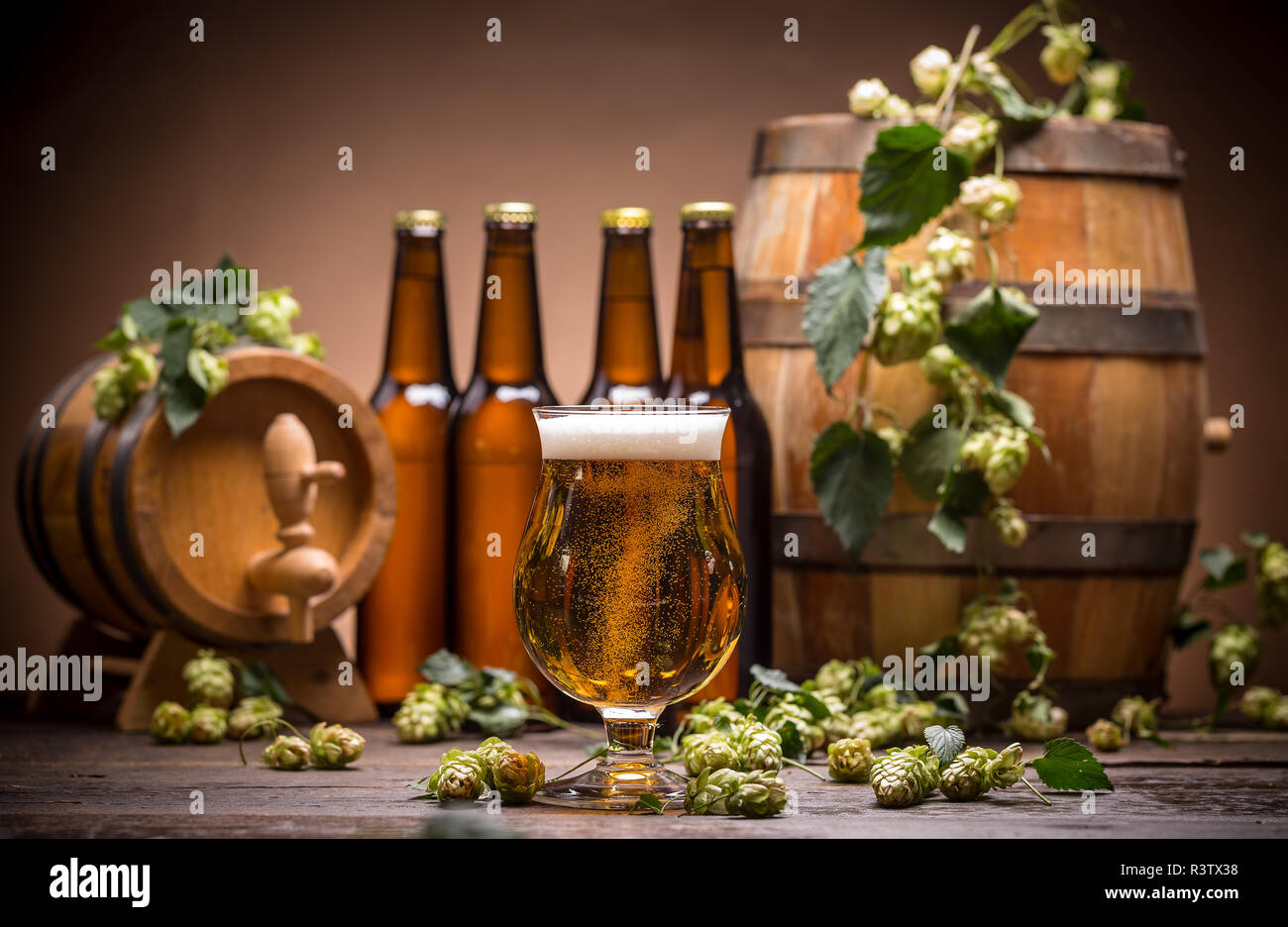 Still life with beer Stock Photo - Alamy