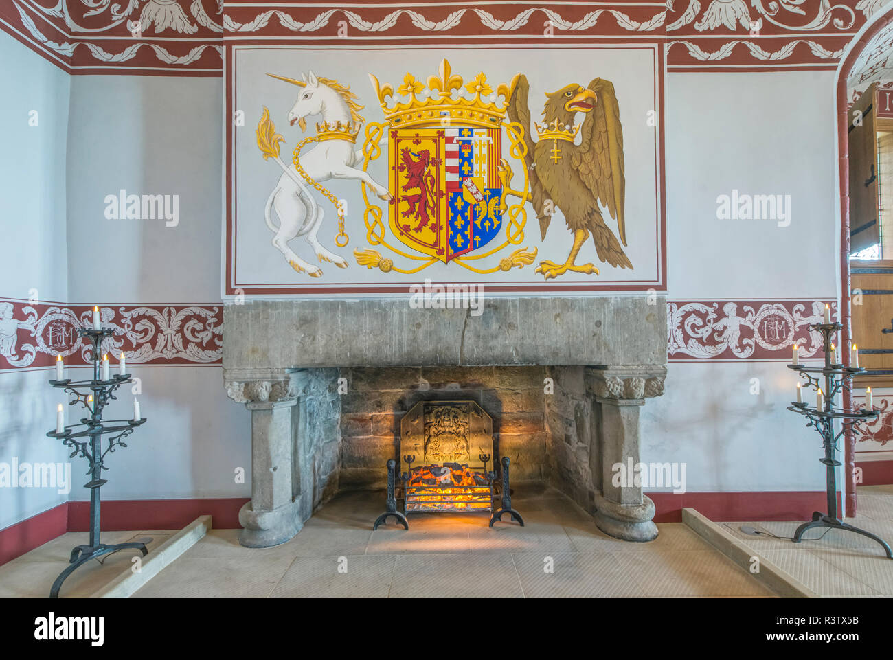 UK, Scotland, Stirling. King's Inner Chamber in Stirling Castle, built ...