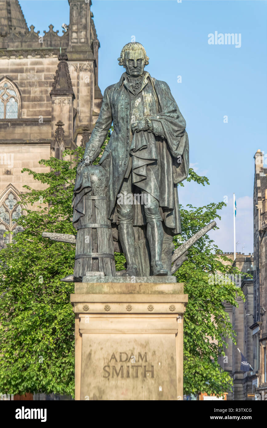 Great Britain, Scotland, Edinburgh. The Royal Mile, Statue of Adam ...