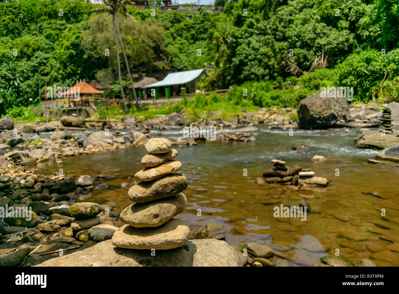 rocks stacked in the shape of pyramids Stock Photo - Alamy