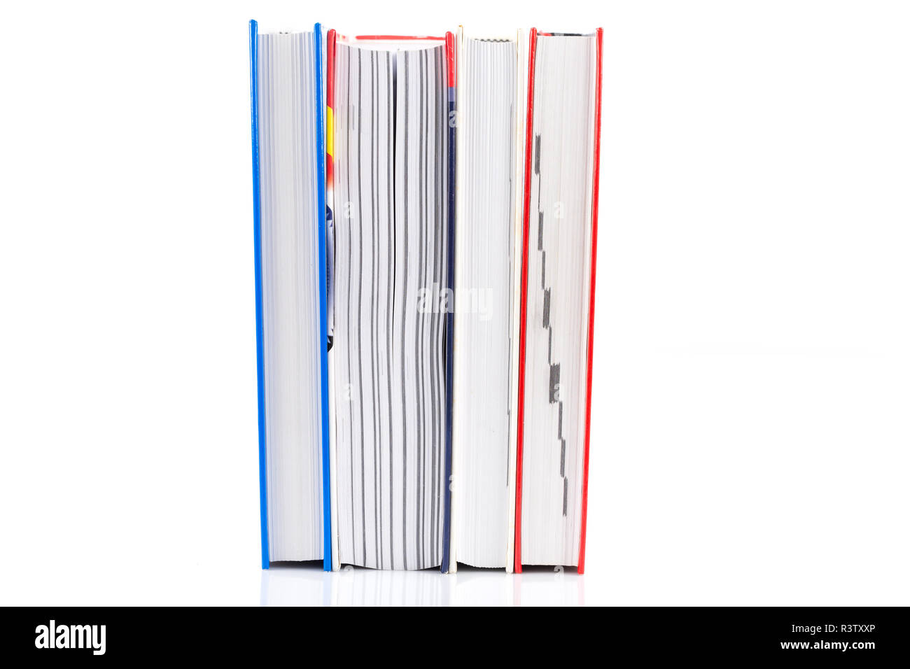 Side view book stack background Cut Out Stock Images & Pictures - Alamy