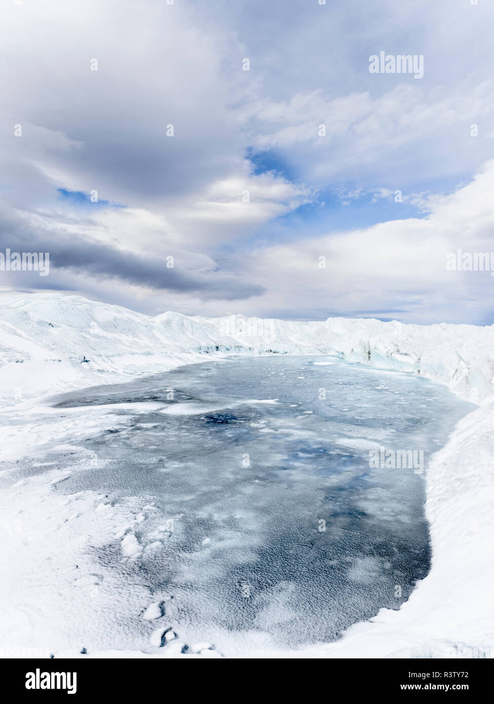 Landscape on the Greenland Ice Sheet near Kangerlussuaq. Greenland ...