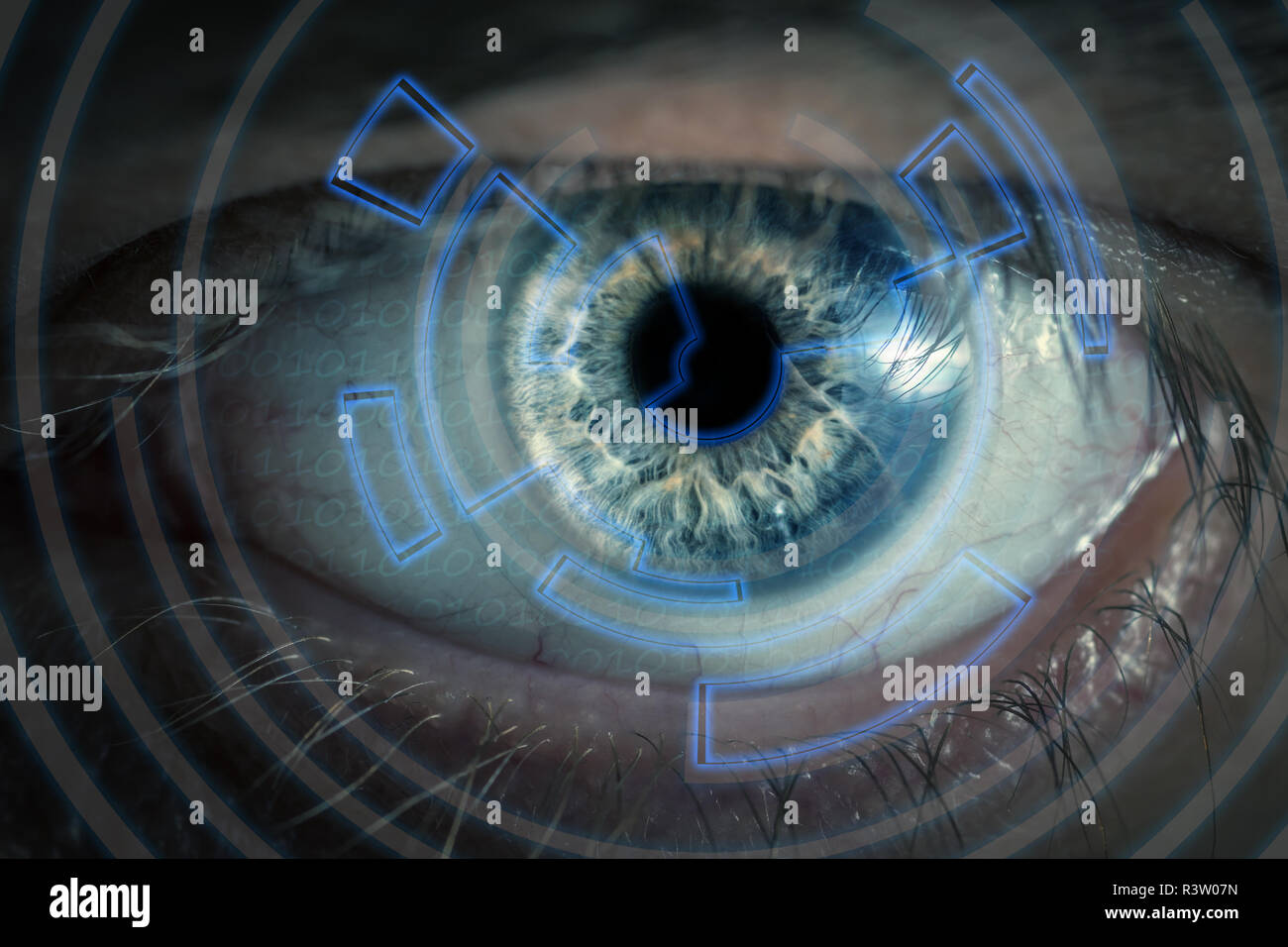 Eye viewing digital information. Conceptual image Stock Photo - Alamy