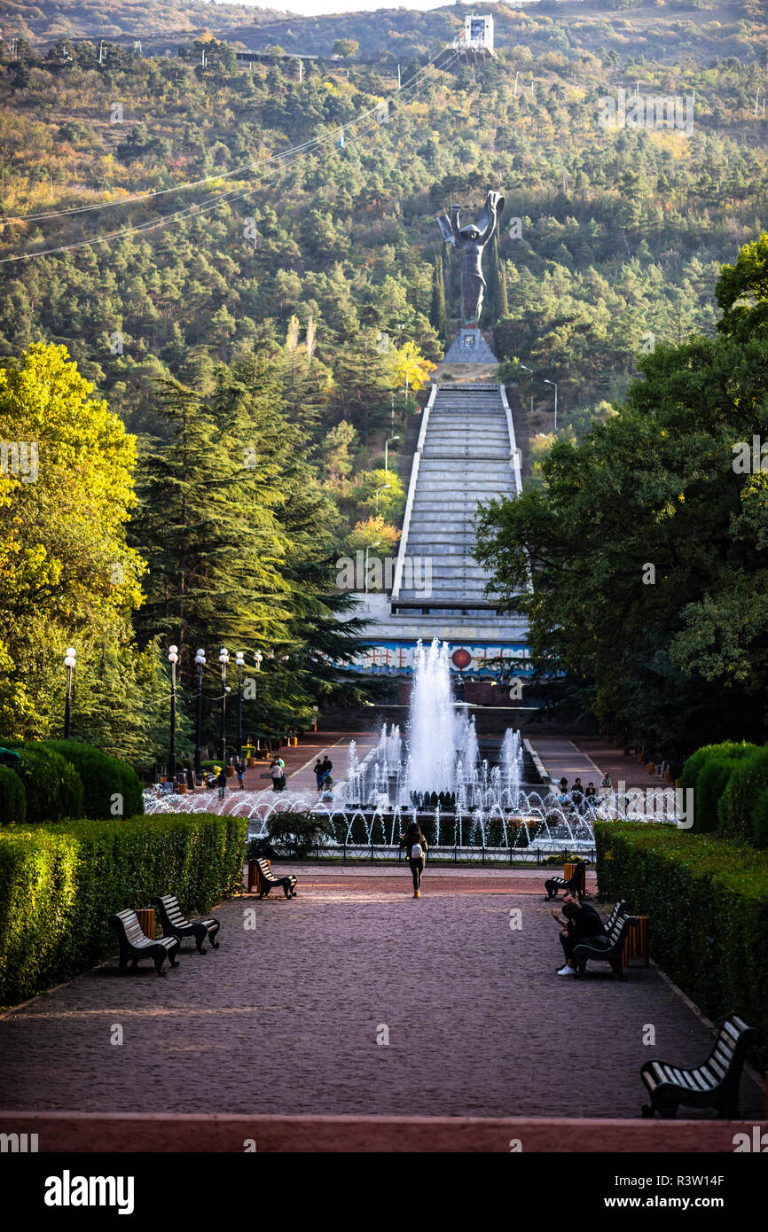 Tbilisi, Georgia, 10 october 2018: Famous Vake park in autumnal day in ...