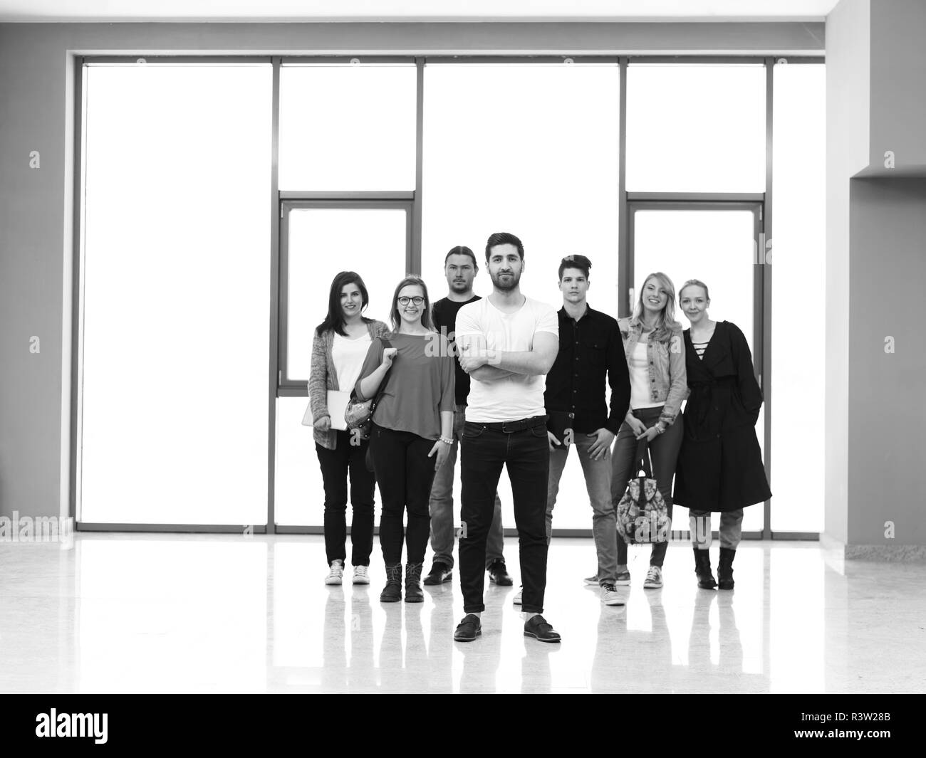 Teens group study Black and White Stock Photos & Images - Alamy